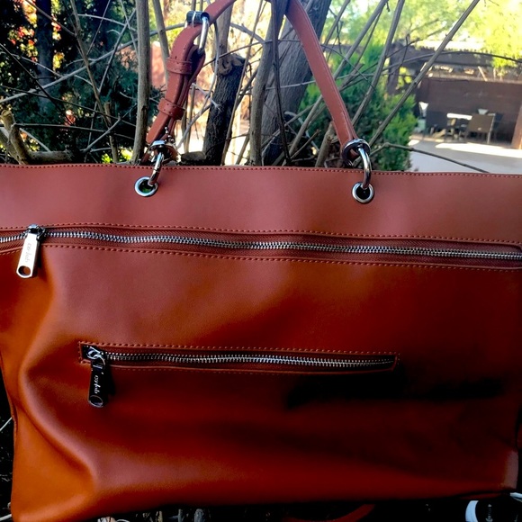 Colab | Bags | Tabacco Brown Unique Colab Crossbody Leather Totepurselg ...